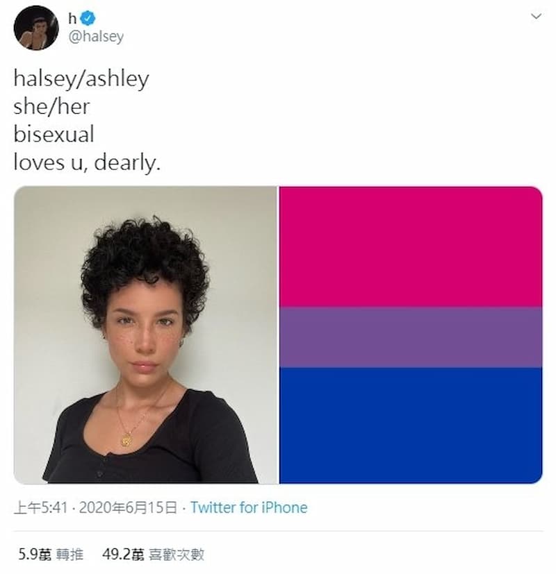 Halsey「正式出櫃」宣告為雙性戀，同志驕傲月加入 LGBTQ 族群！ JUKSY 街星