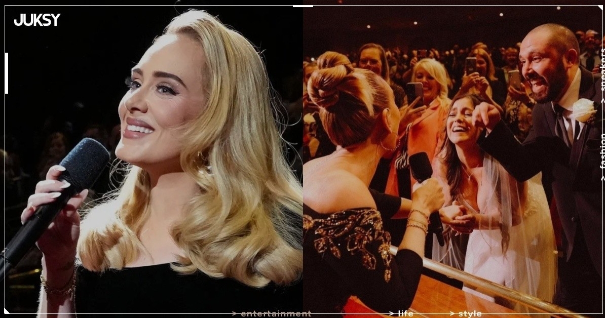 愛黛兒 Adele 演唱會上替新婚夫妻簽名祝賀，新娘喜極而泣：「不敢相信！」 - JUKSY 街星