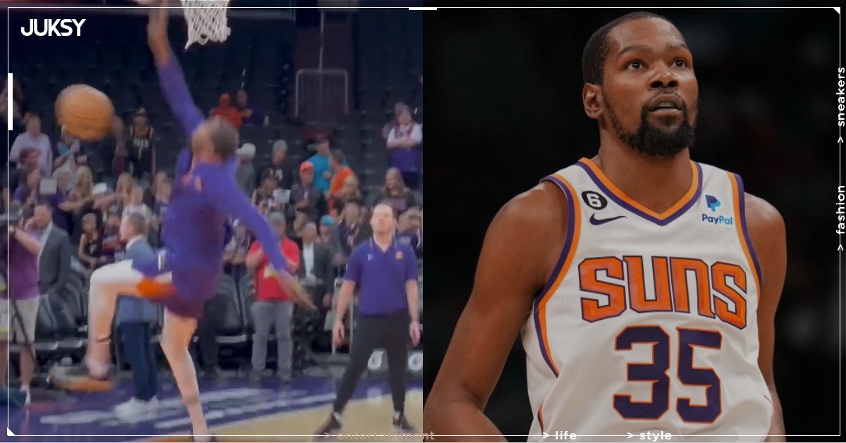 NBA／太陽球星 KD 賽前熱身上籃「不慎滑倒」缺陣，左腳踝嚴重變形受傷畫面曝光！ | JUKSY 街星