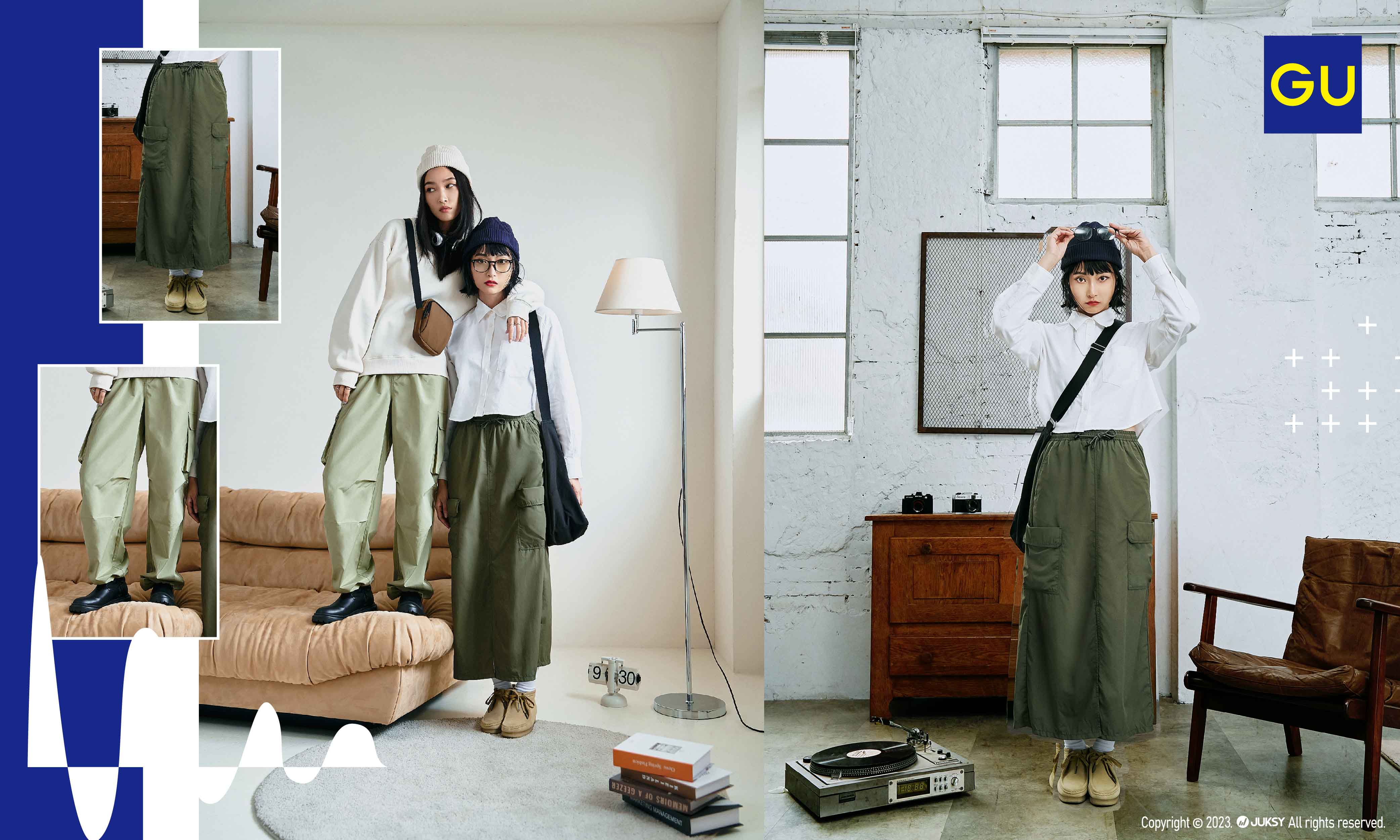 別小看我們的默契！當閨蜜、另一半也喜歡率性工裝風，就用「GU 百搭神物 —— 極致工裝褲系列」打造機能潮流感，穿出專屬 OOTD！ JUKSY 街星