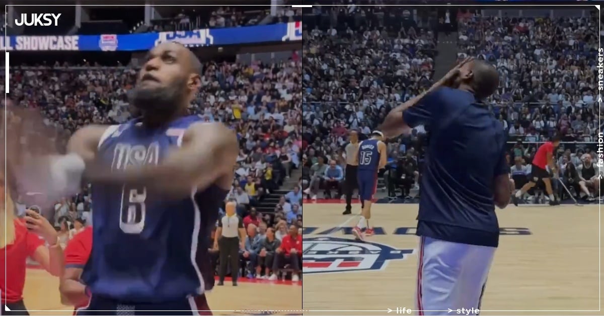 巴黎奧運／詹皇「灑粉儀式」弄到 KD，難受摀臉的浮誇畫面讓網友笑翻！ - JUKSY 街星