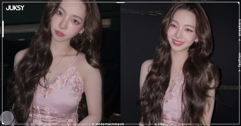 55688 x JUKSY | aespa Karina IG PO 粉色連身裙雪白肌膚引熱議！擦防曬、基礎保濕⋯3 招保養秘訣曝光！