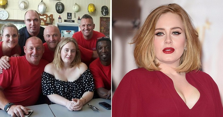 親民又毫無架子！Adele 素顏現身，送蛋糕慰問倫敦大火消防員 | JUKSY 街星