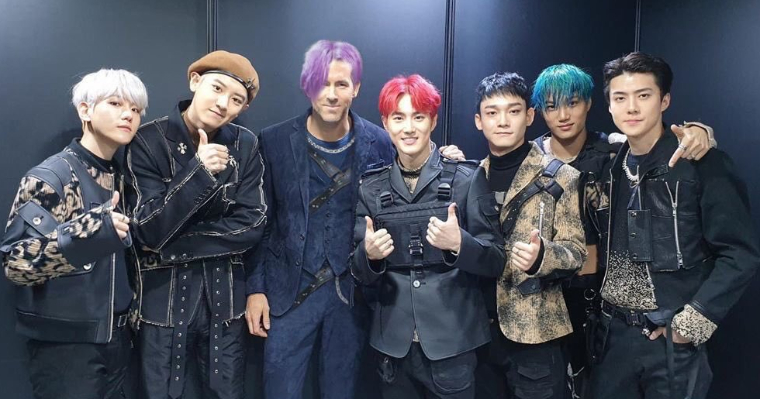 死侍變韓流偶像？萊恩雷諾斯和 EXO 合體，紫色假髮興奮宣布：「我要入團變新成員了」！ - JUKSY 街星