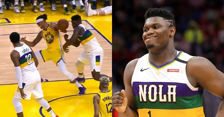 又把對手當「大雄」欺負！Zion 靠蠻力硬把球搶走霸凌勇士禁區，狂轟 28 分再創諸多紀錄！ - JUKSY 街星